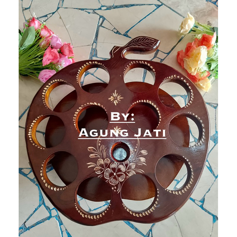 Jual TEMPAT AQUA MODEL APEL | TEMPAT AQUA DARI KAYU JATI | TEMPAT ...
