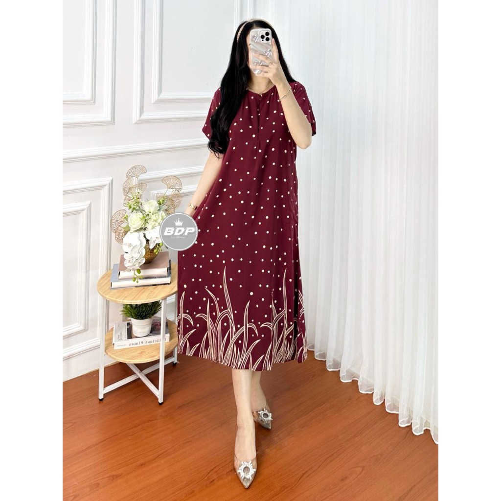 Jual Dianputri - Daster wanita Panjang Rayon Grade A Busui Resleting Depan | Daster chibi ...