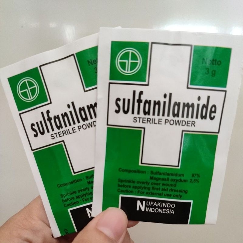 Jual SULFANILAMIDE sachet 3gram bubuk koreng luka borok | Shopee Indonesia