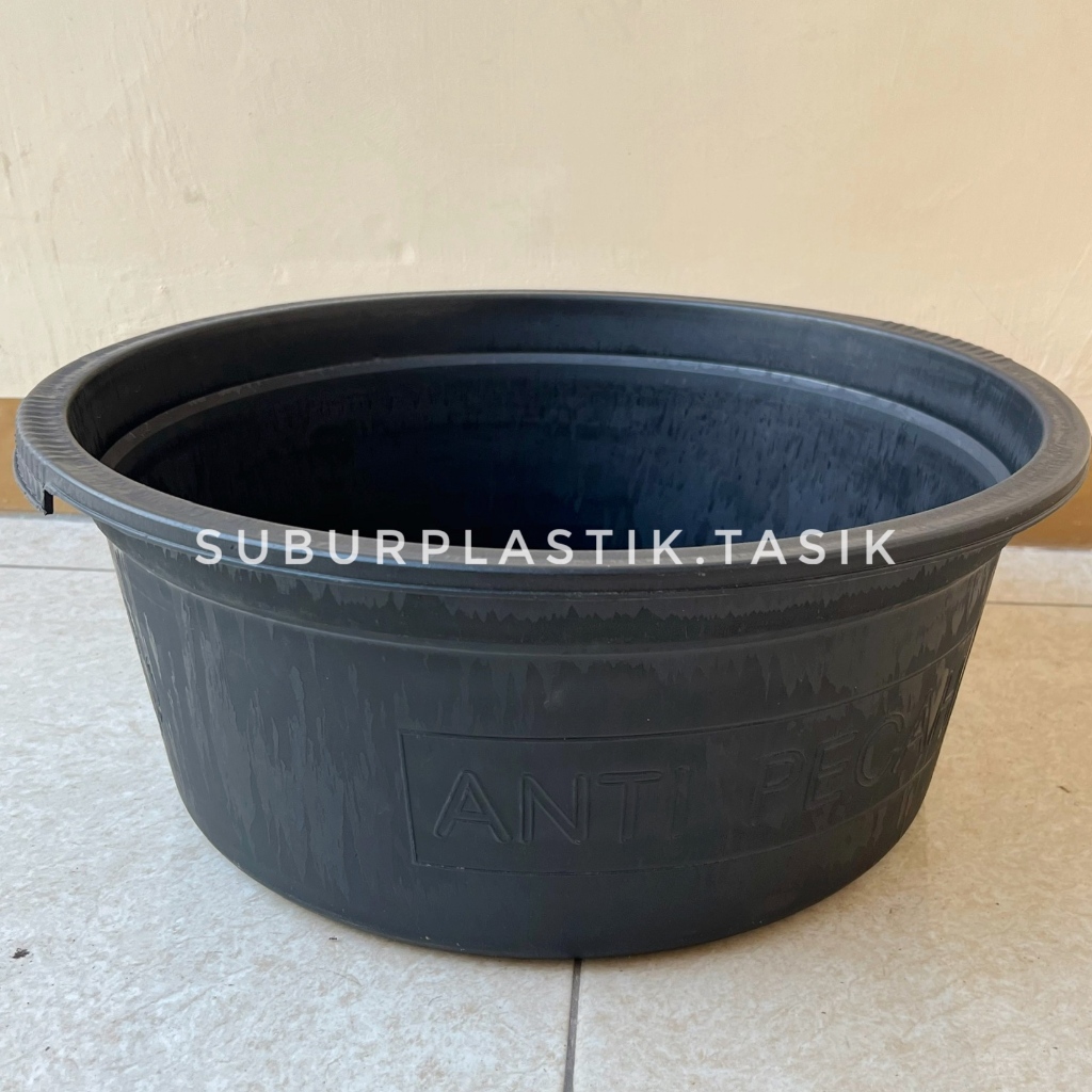 Jual [2-6 pcs] Bak Air Karet 44cm Hitam Tebal Ember Jolang Baskom Cuci ...