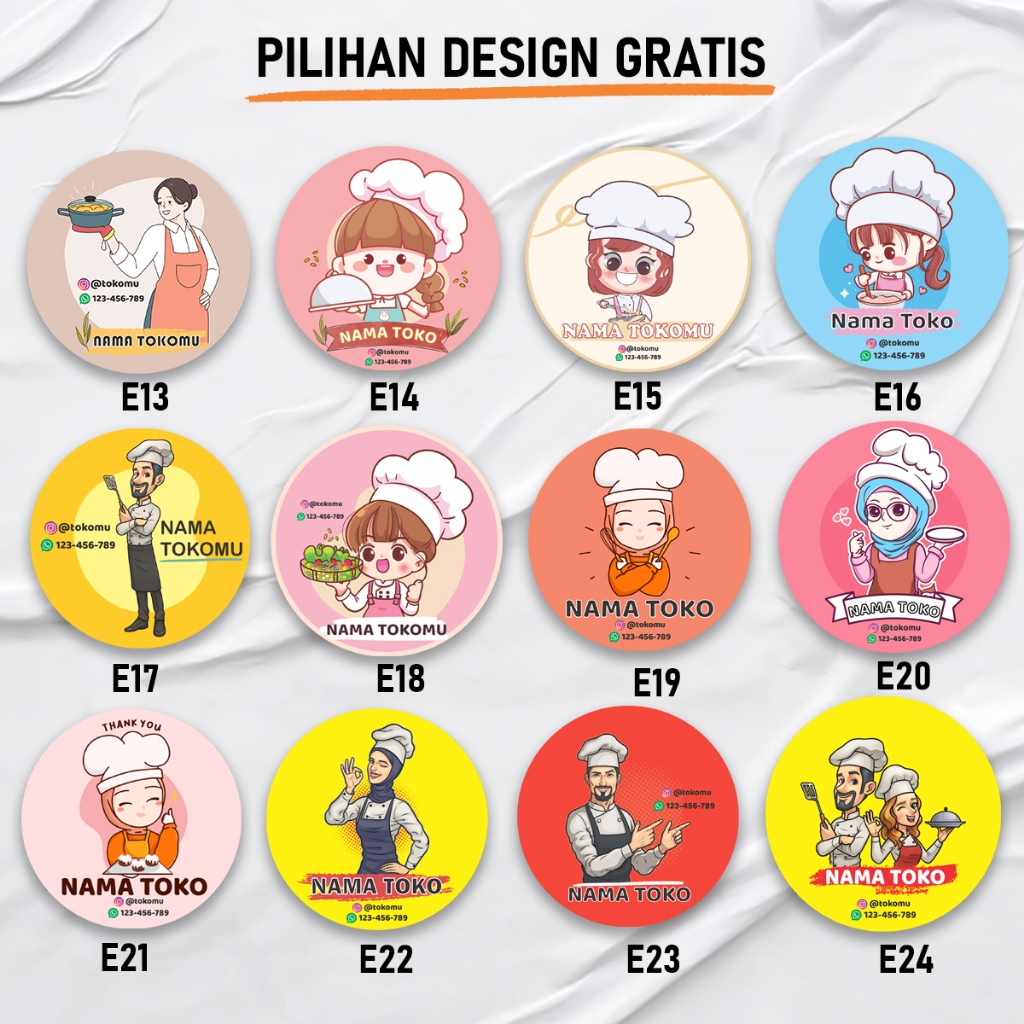 Jual STIKER / STIKER LABEL / STIKER CUSTOM/ STIKER MAKANAN/ STICKER ...
