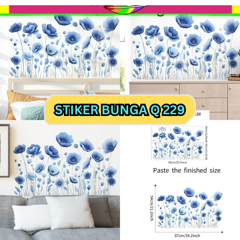 Jual Wall Wallsticker Stiker Sticker Dinding Tembok Motif Pagar List Lis Border Bunga Pink Q 229 ...