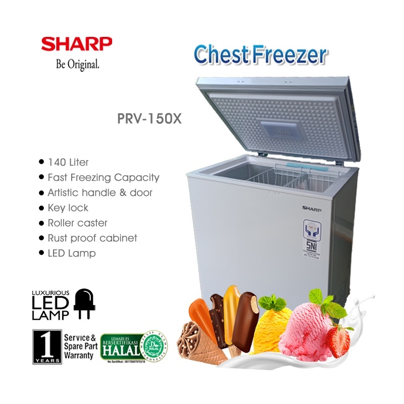 Jual Sharp FRV 150X / FRV150X 140 Liter Chest Freezer | Shopee Indonesia
