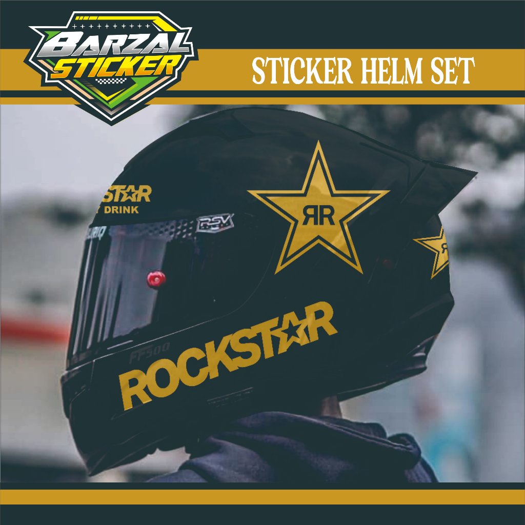 Jual STIKER HELM - CUTTING STIKER ROCKSTAR SET HELM (PREMIUM+TERMURAH ...