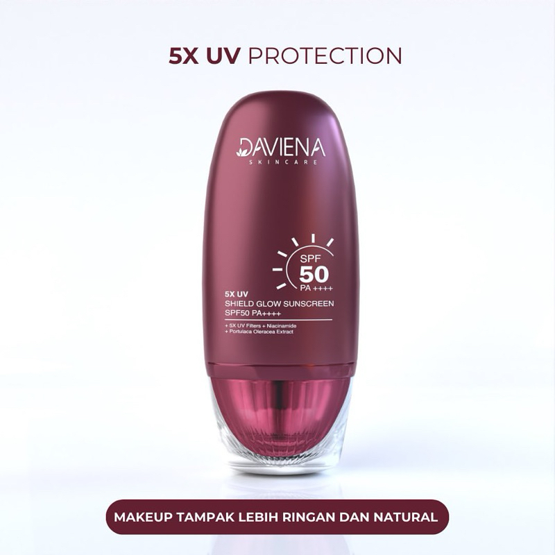 Jual OFFICIAL DAVIENA SKINCARE SHIELD GLOW SUNSCREEN SPF 50+++ | Shopee ...