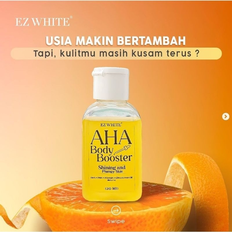 Jual EZ White AHA Booster Shining And Plumpy Skin / Serum Body | Shopee ...