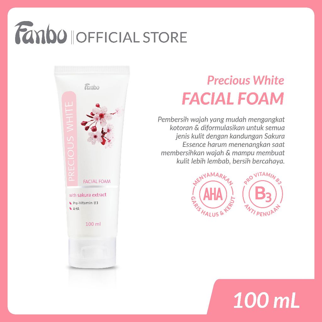 Jual Fanbo Precious White Facial Foam - 100ml | Shopee Indonesia
