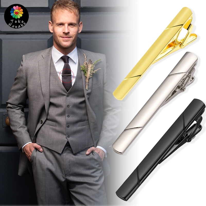 Jual Tie Clip/Jepitan Dasi/Penjepit Dasi/Pin Tie Gold Silver Bezel/Dasi ...