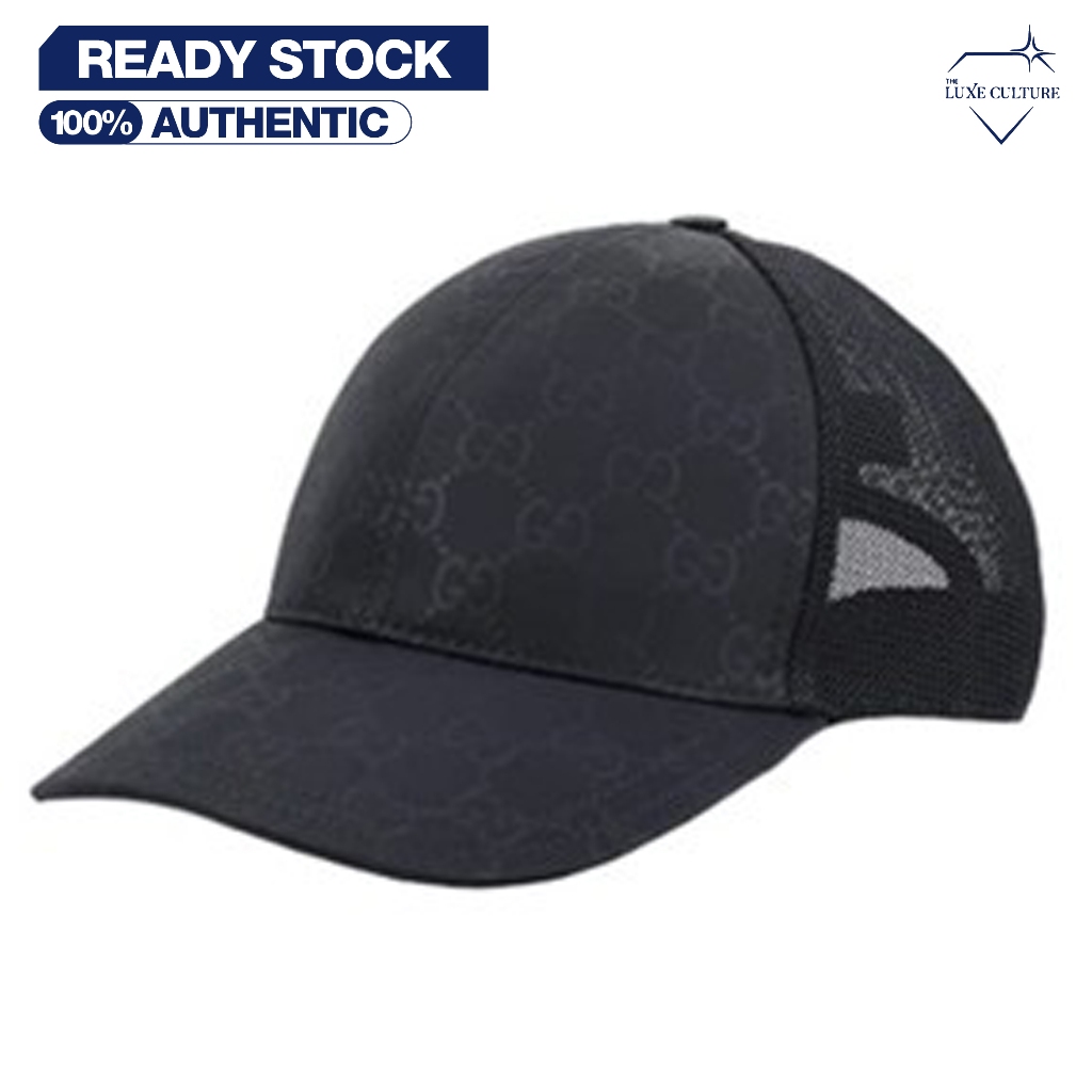 Jual Gucci GG Logo Black Cap / Topi Branded Original | Shopee Indonesia
