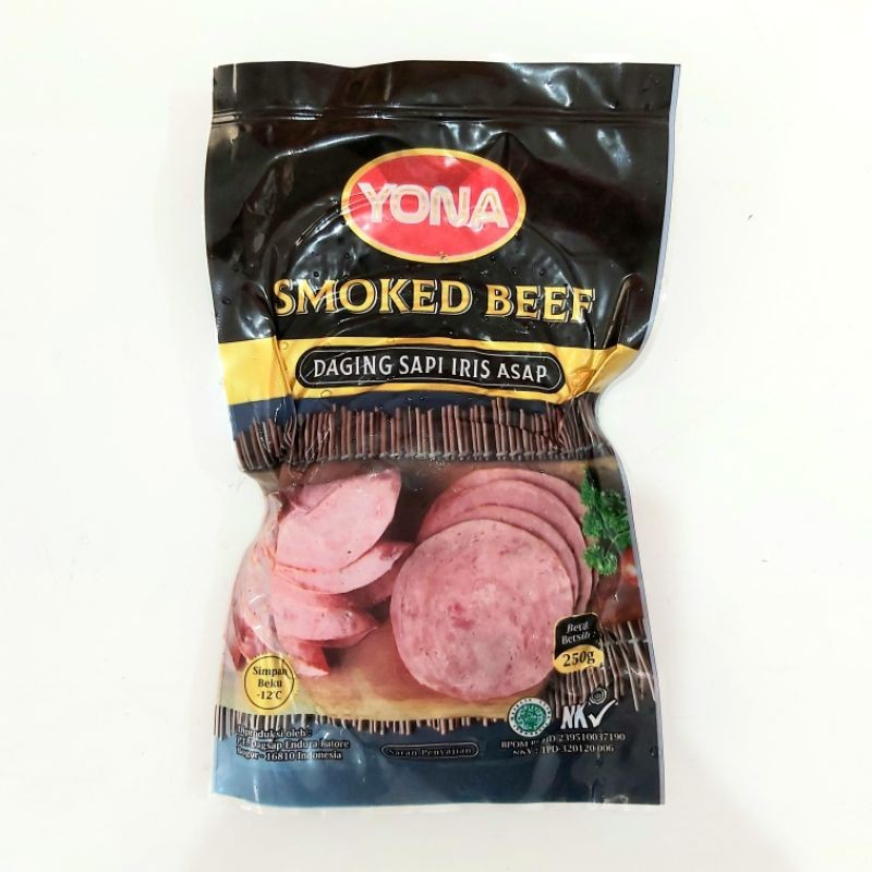 Jual Yona Smoked Beef Daging Sapi Iris Asap Kemasan 250 Gram | Shopee Indonesia