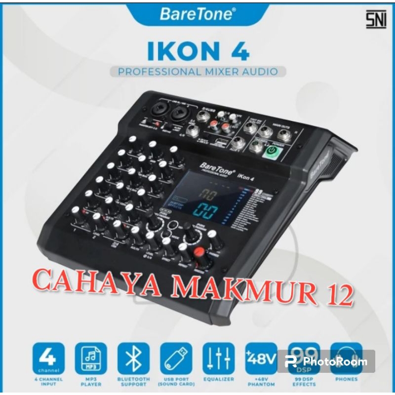 Jual Mixer Audio BareTone IKON 4 - Professional MIxer 4 channel | Shopee Indonesia