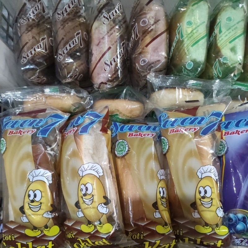 Jual roti Seven7 Bakery roti cokat bluberi kacang ijo 10 bungkus ...