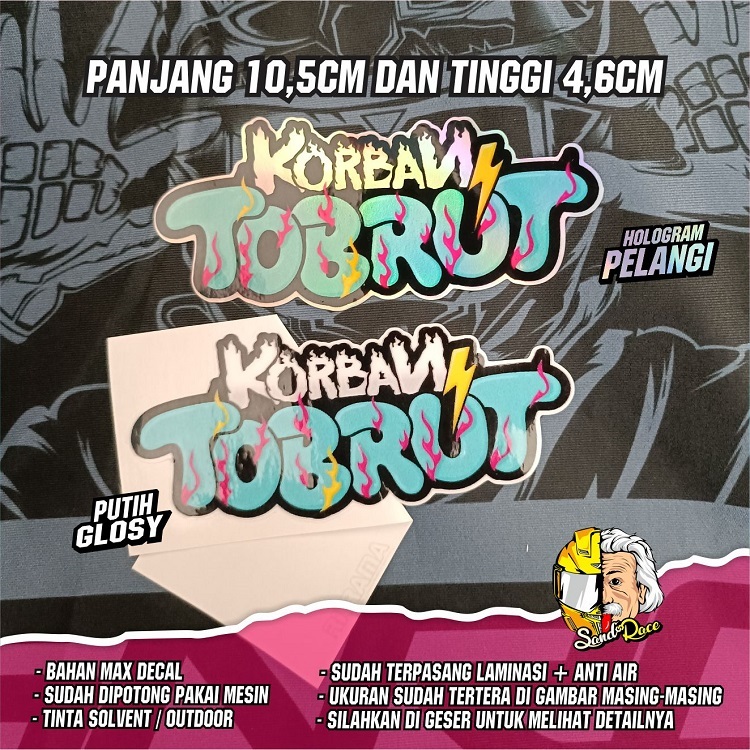 Jual sticker racing tobrut print cuting / stiker kata viral lucu jangan ...