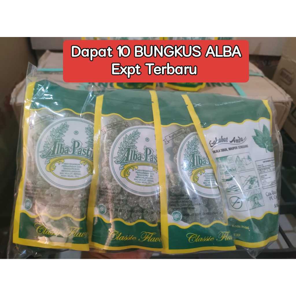Jual Permen Alba Pastilles/ Pastilles Original/ 1 pack isi 10 bungkus ...