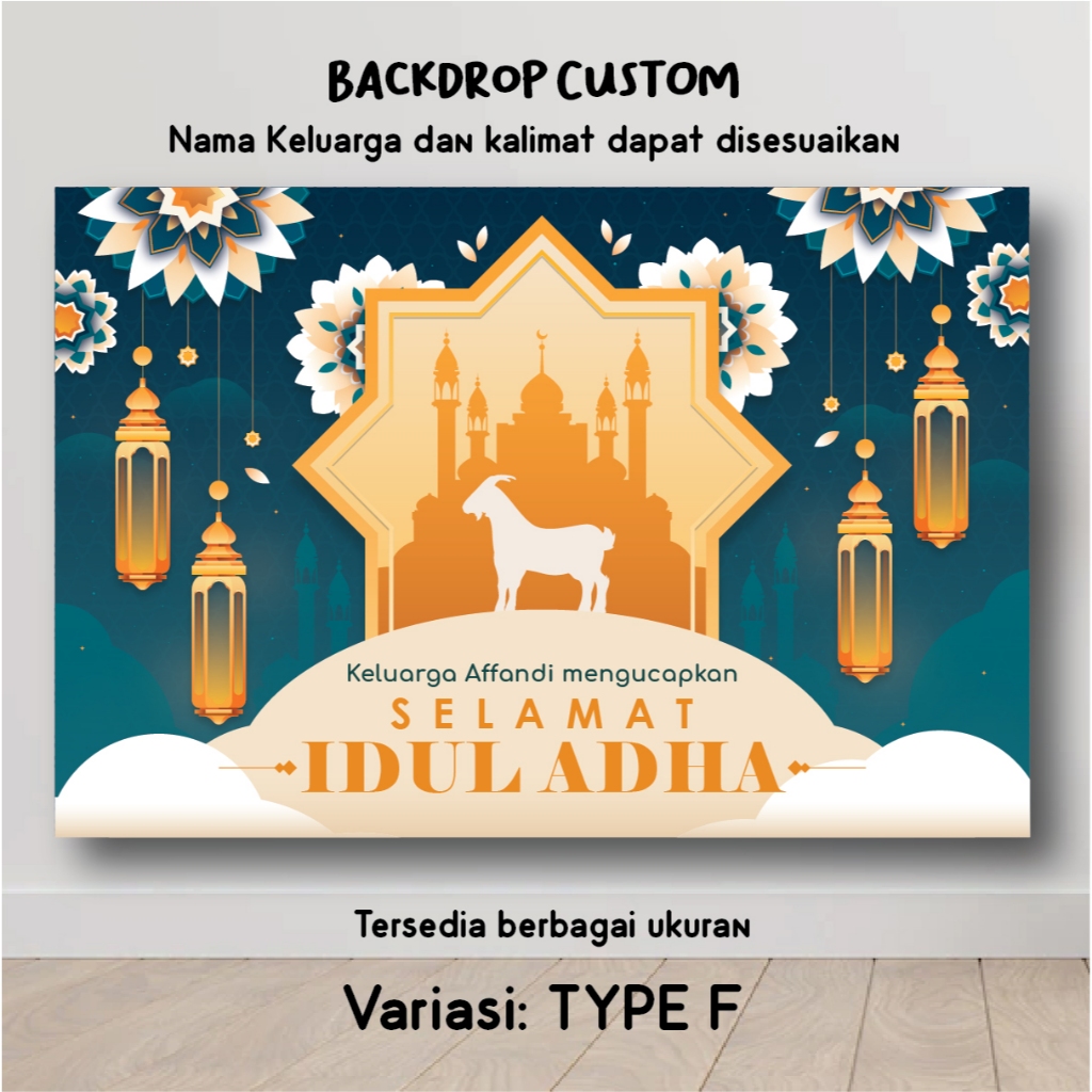 Jual BACKDROP IDUL ADHA LEBARAN HAJI DEKORASI IDUL FITRI UCAPAN HIASAN ...