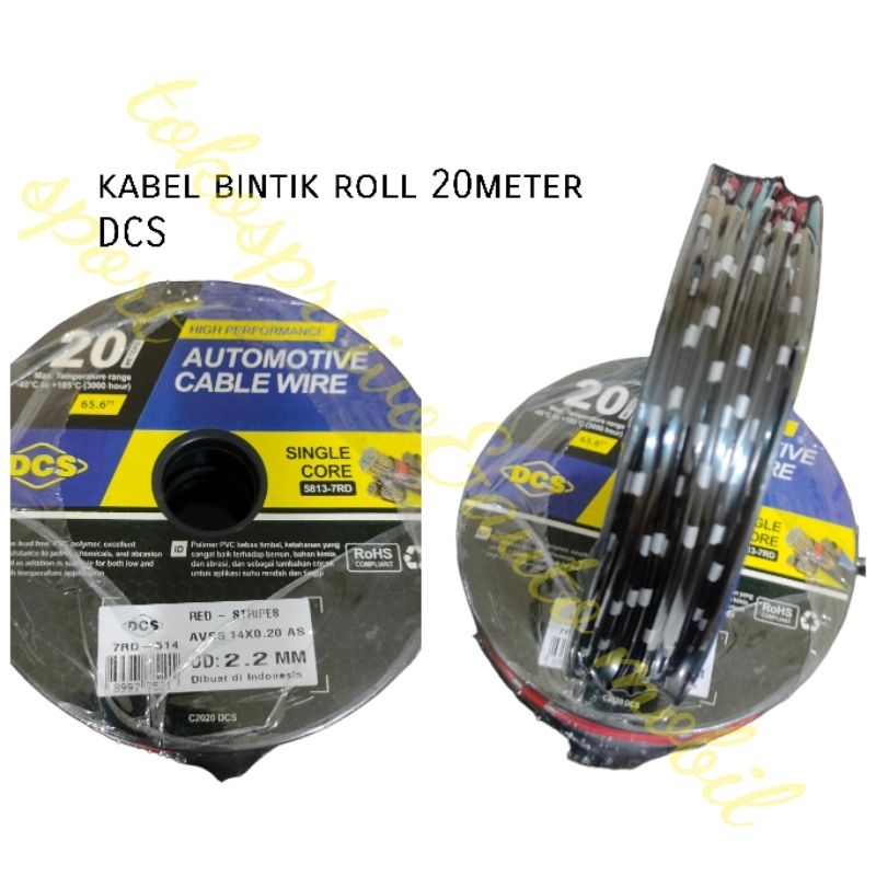 Jual kabel bintik Roll DCS serabut AVSS 14x0.20 AS kabel otomotif 20M kualitas Astra | Shopee ...