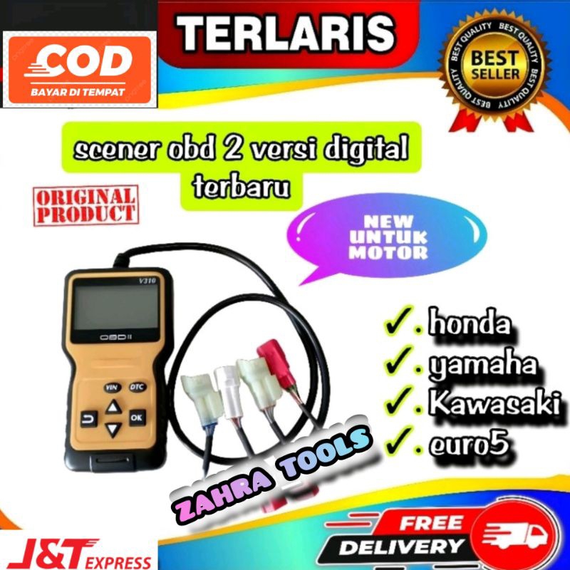 Jual Scanner OBD2 Alat servis motor injeksi cek kode kerusakan reset ...