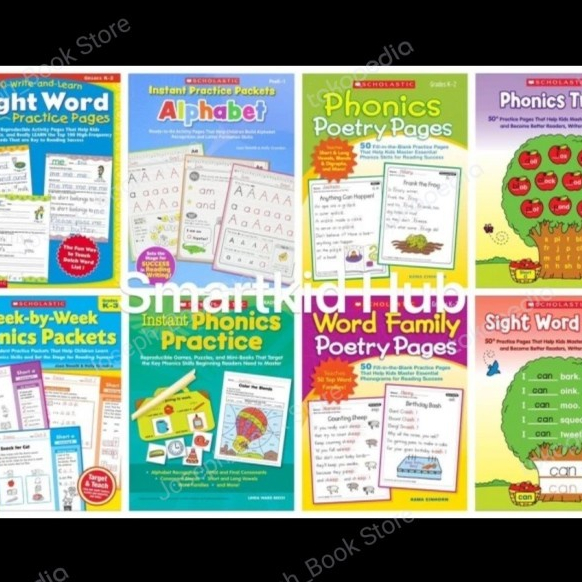 Jual Buku Scholastic Alphabet / Phonics / Sight Word / Word Family ...
