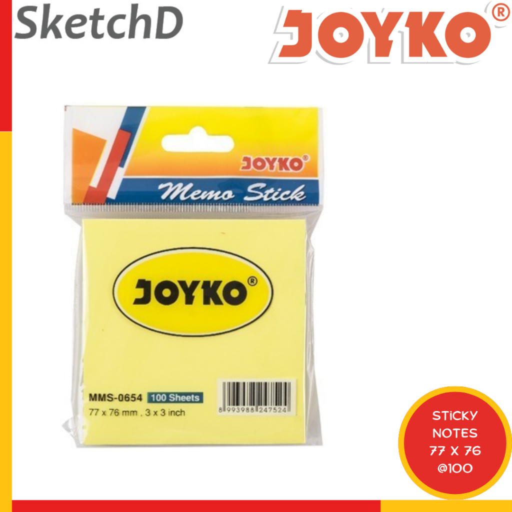 Jual Memo Kertas Tempel Joyko MMS-654 Sticky Notes 100 lbr | Shopee ...