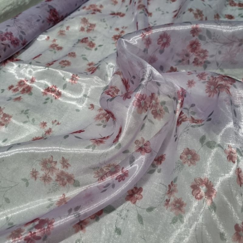 Jual Kain Organza Motif | Orgaza Print | Bahan Halus Organsa Corak ...