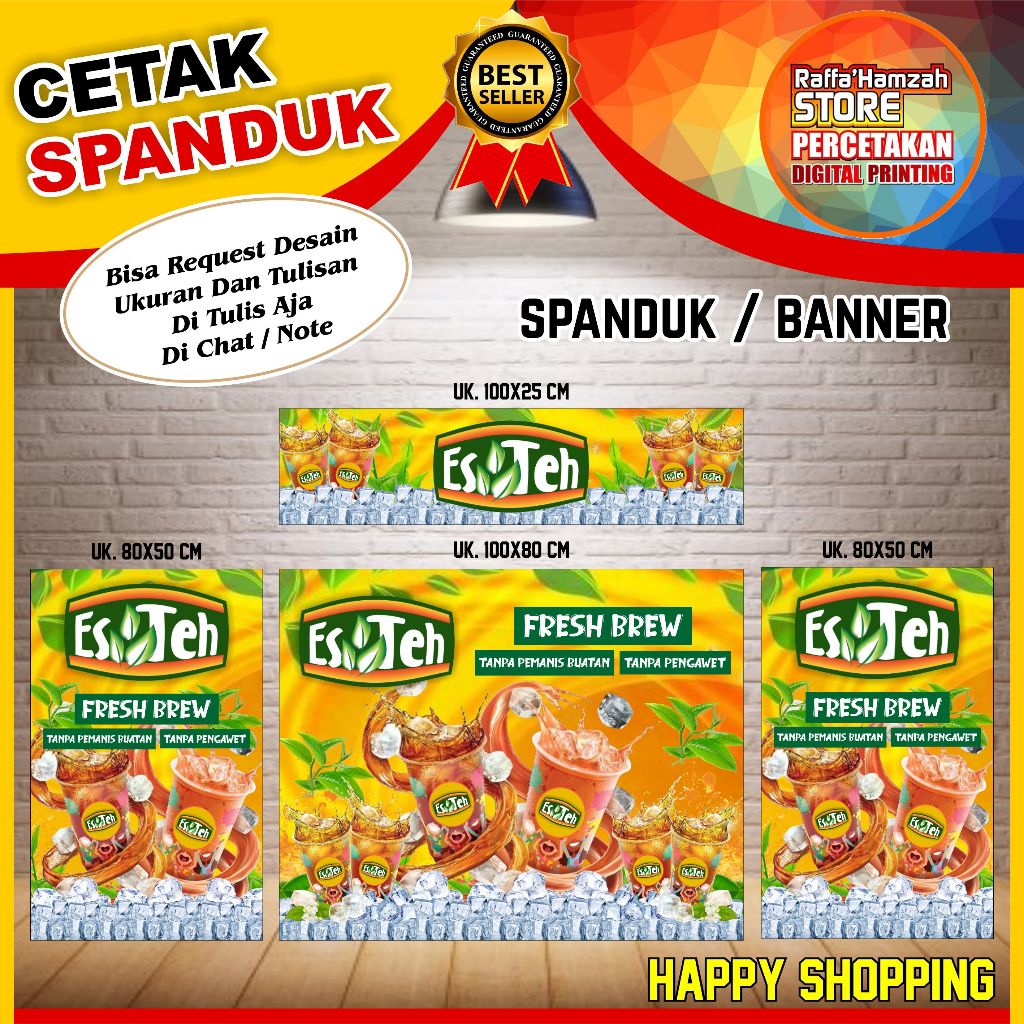 Jual Spanduk Banner Backdrop Es Teh / Banner Es Teh / Spanduk Es Teh ...