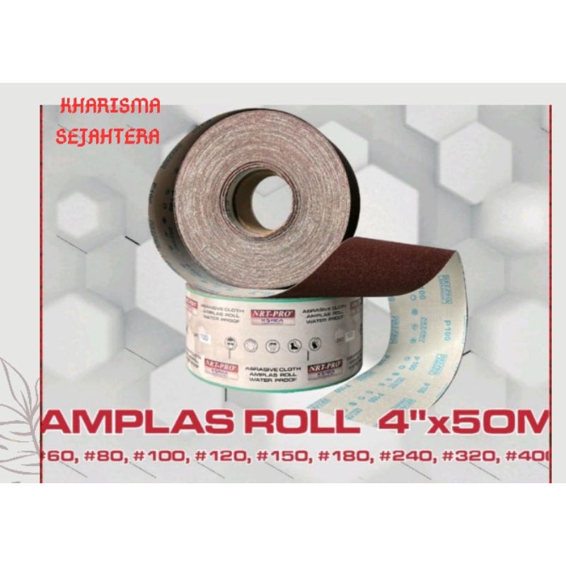 Jual AMPLAS ROLL 4" 50 METER GRID P #120 NRT-PRO | Shopee Indonesia