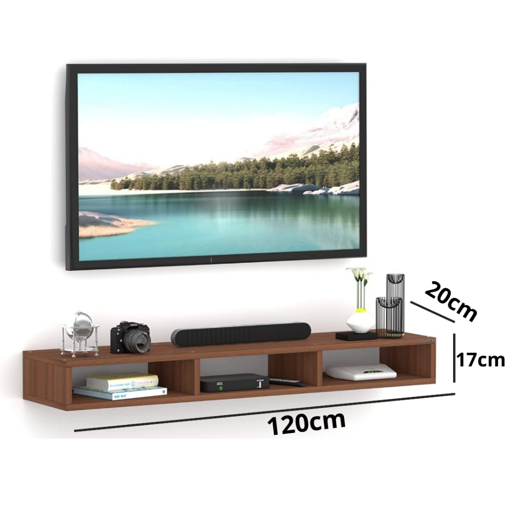 Jual Rak Dinding Minimalis Gantung 120x20x17cm Aesthetic Tempel Ambalan ...