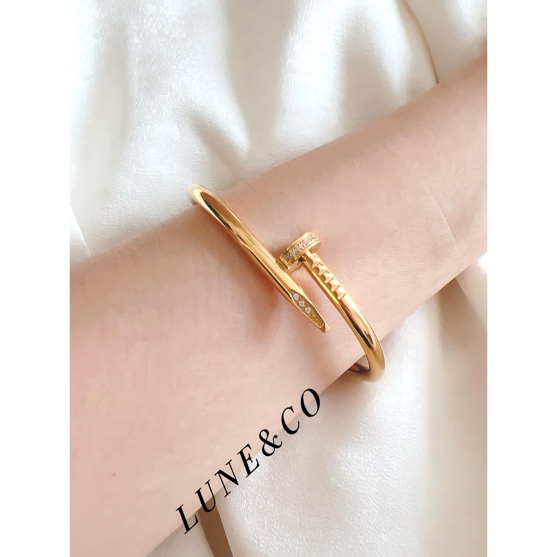 Jual Gelang Bangle Motif Paku List Mata Halus Premium Quality Titanium ...