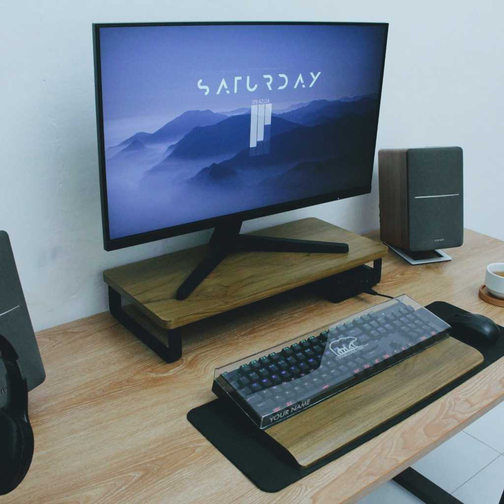 Jual Stand monitor / Meja monitor / Stand laptop / Ready | Shopee Indonesia