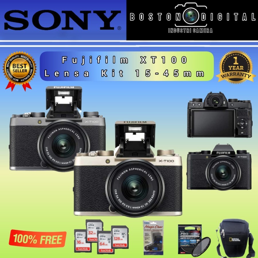 Jual FUJIFILM XT100 KIT 15-45MM / CAMERA FUJIFILM X-T100 KIT 15-45MM ...