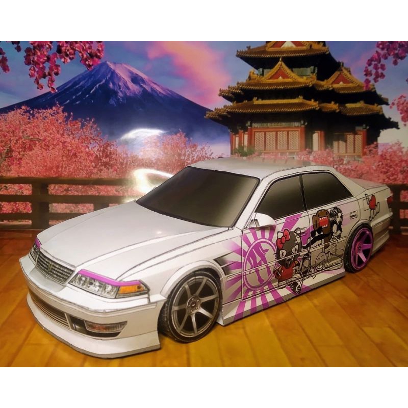 Jual Lembaran pola papercraft Mobil toyota mark X JDM skala 1:24 (OP ...