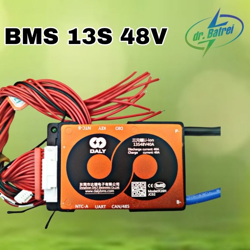 Jual smart bms Daly - untuk baterai Lithium ion / NCM (13s 48v 40A ...