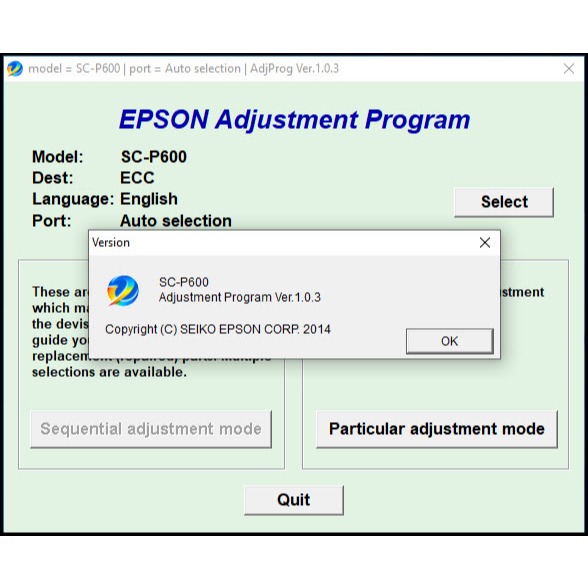 Jual Epson SureColor SC-P600 Adjustment Program (ECC) | Shopee Indonesia