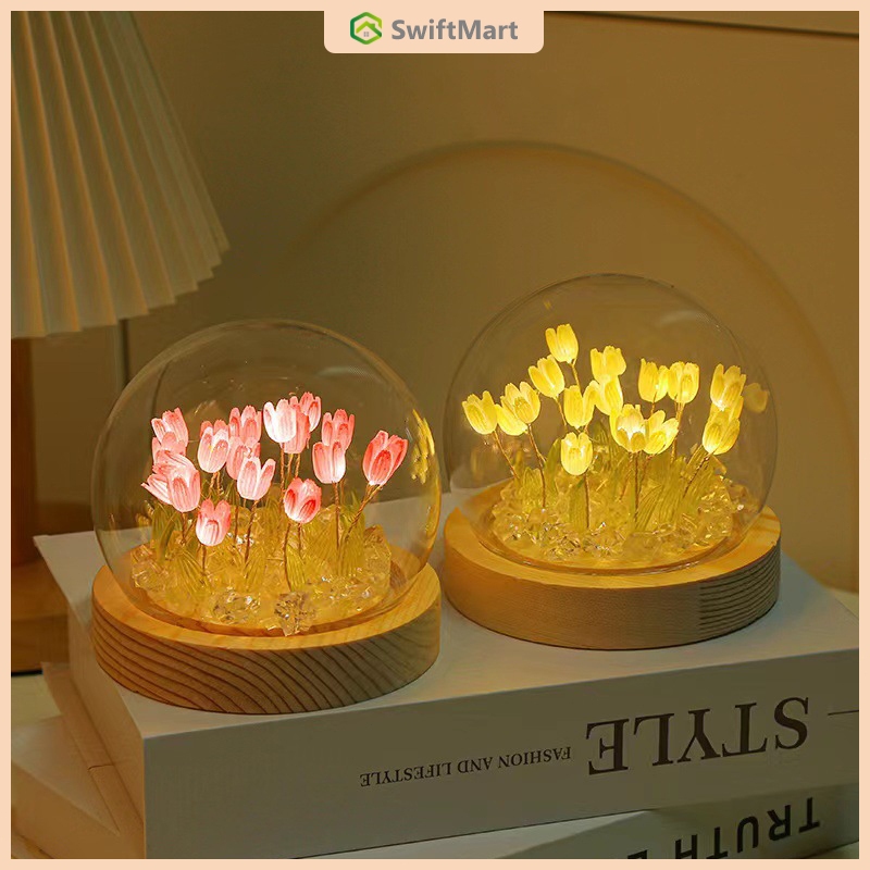 Jual DIY 20 Tulip Malam Lampu malam dekorasi ruang tamu kamar tidur LED ...
