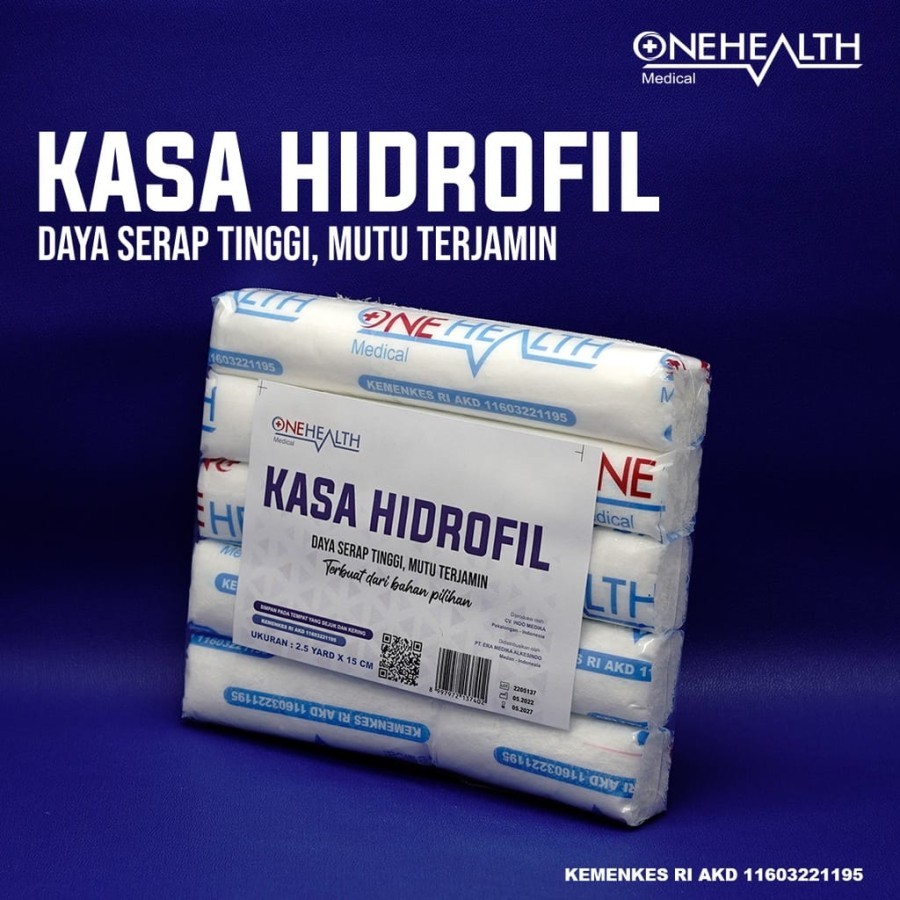 Jual OneHealth Kasa Verban Steril Hidrofil Gulung isi 5 Rol Kassa ...