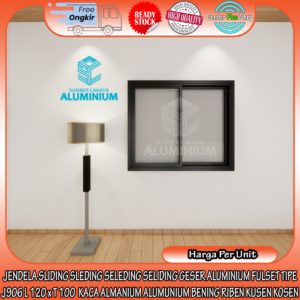 Jual [INSTANT] JENDELA GESER ALUMINIUM SCA TIPE J906 L 120 x T 100 2 ...