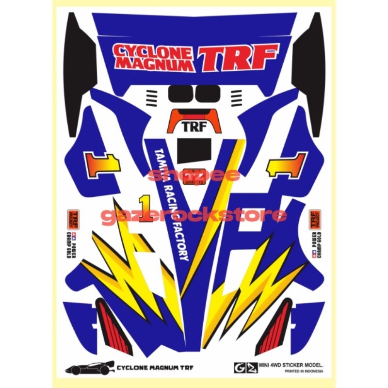 Jual Stiker Tamiya Cyclone Magnum TRF Cutting Vinyl | Shopee Indonesia