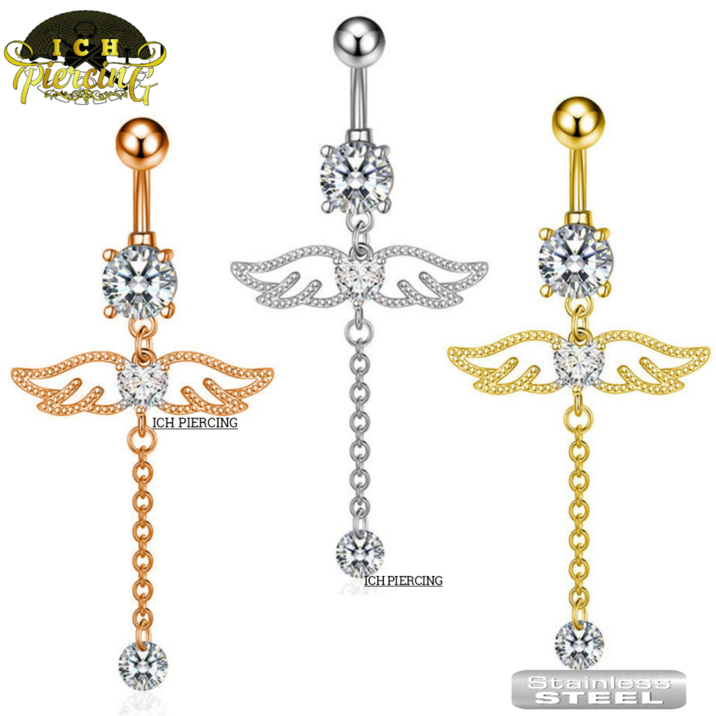 Jual ICH Anting Pusar belly sayap / Belly Piercing sayap Permata ...