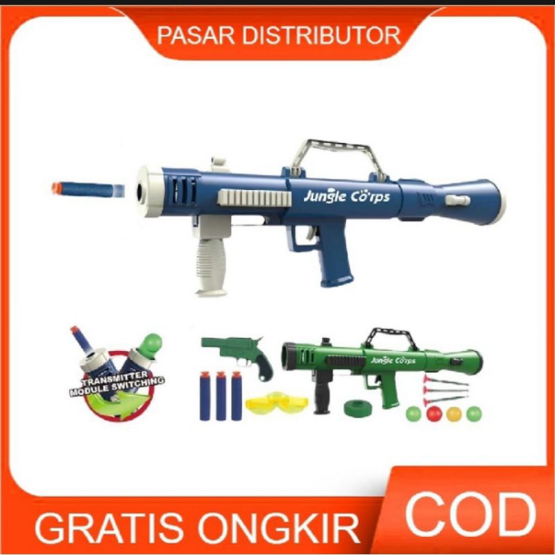 Jual Mainan Anak GUN ROCKET LAUNCHER JUNGLE CORPS Shooting Game ...