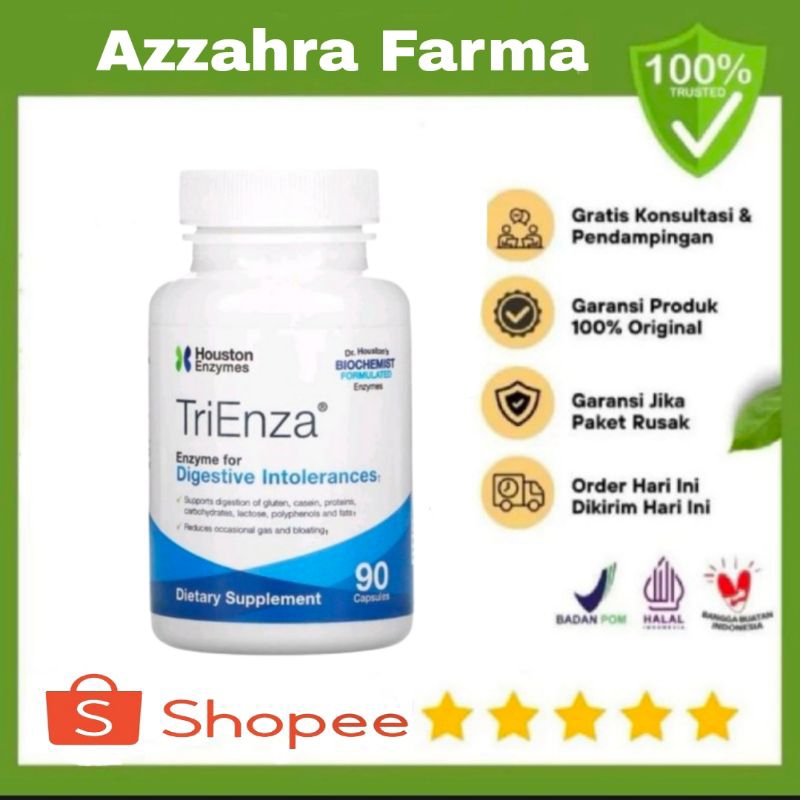 Jual TriEnza Enzymes, TriEnza, Enzyme For Digestive Intolerances Isi 90 ...