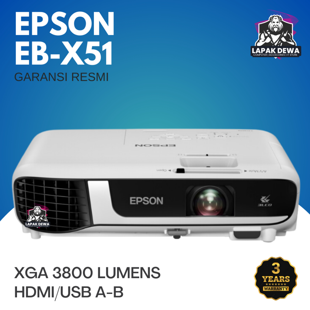 Jual PROJECTOR EPSON EB-X51 EBX51 PROYEKTOR XGA 3800 Lumens 3LCD | Shopee Indonesia