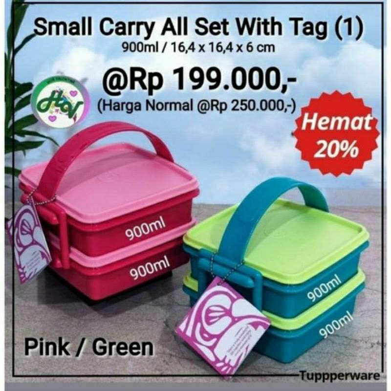 Jual Tupperware Small Carry All Set | Shopee Indonesia