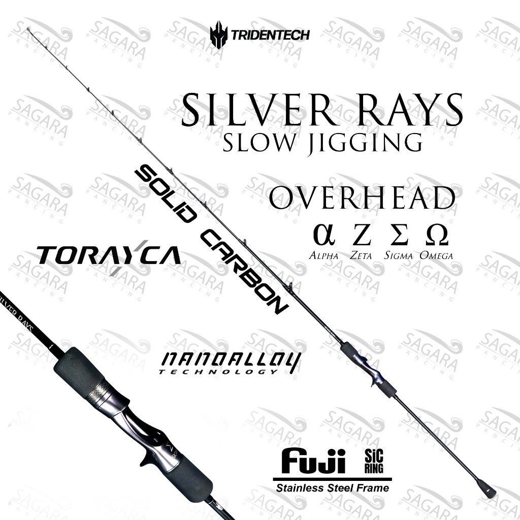 Jual Joran Tridentech Silver Rays Joran Jigging Solid Carbon Ring Sudah Fuji | Shopee Indonesia