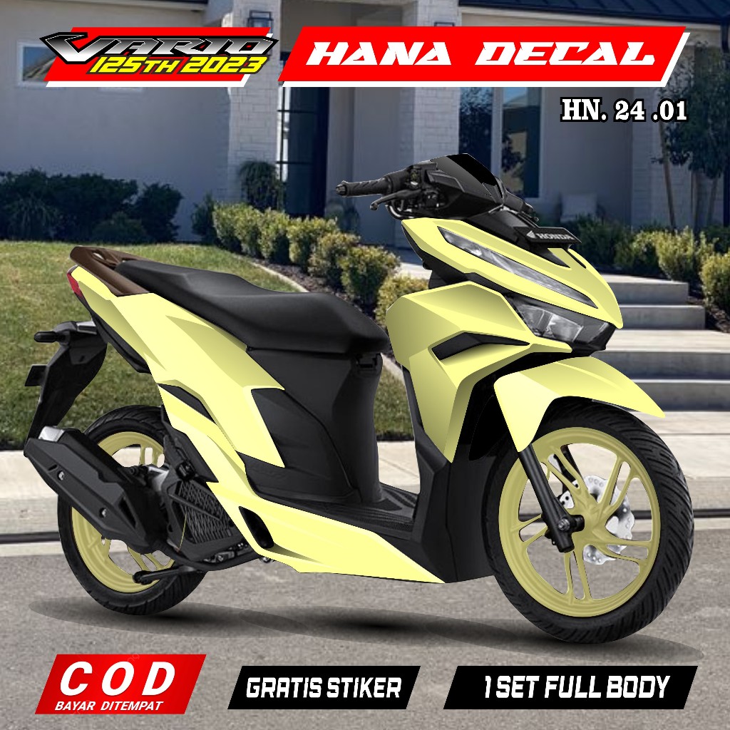 Jual (COD) TERBARU Decal Sticker Honda VARIO NEW 125 (2023) Full body Stiker New desain gradasi ...