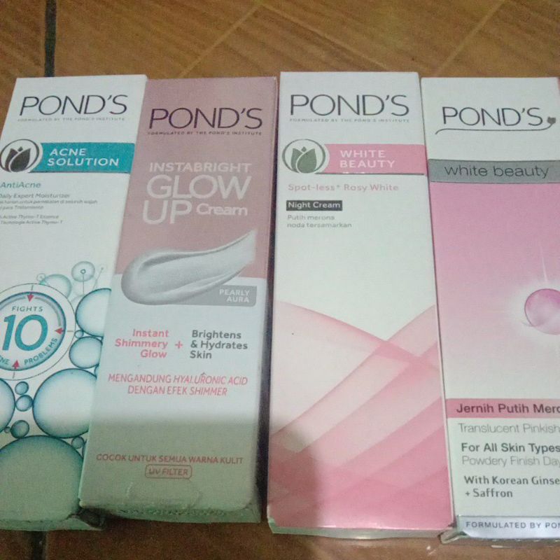 Jual Pond's Acne solution 20gr,Glow up cream 20gr,white beauty 20gr ...