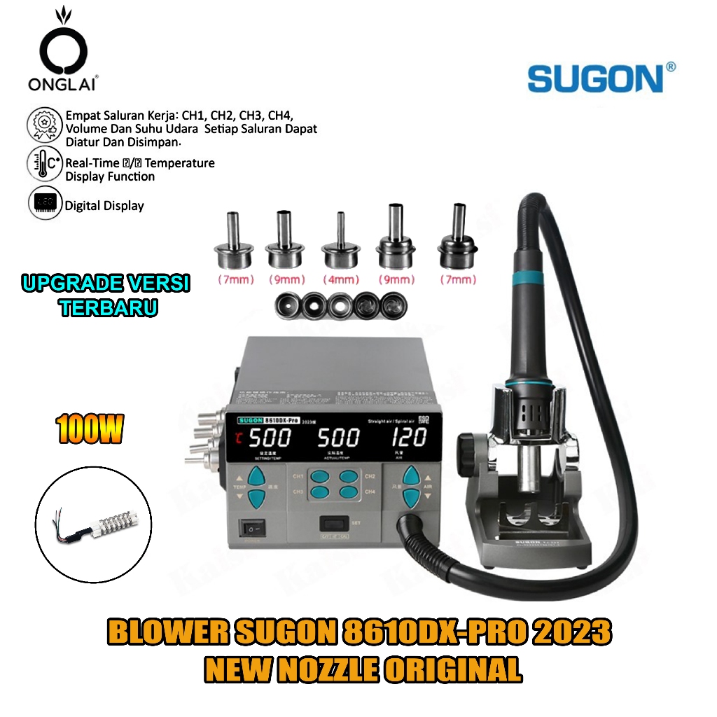 Jual SUGON 8610DX Blower Solder Uap SUGON 8610DX Digital Hot Air Gun ...