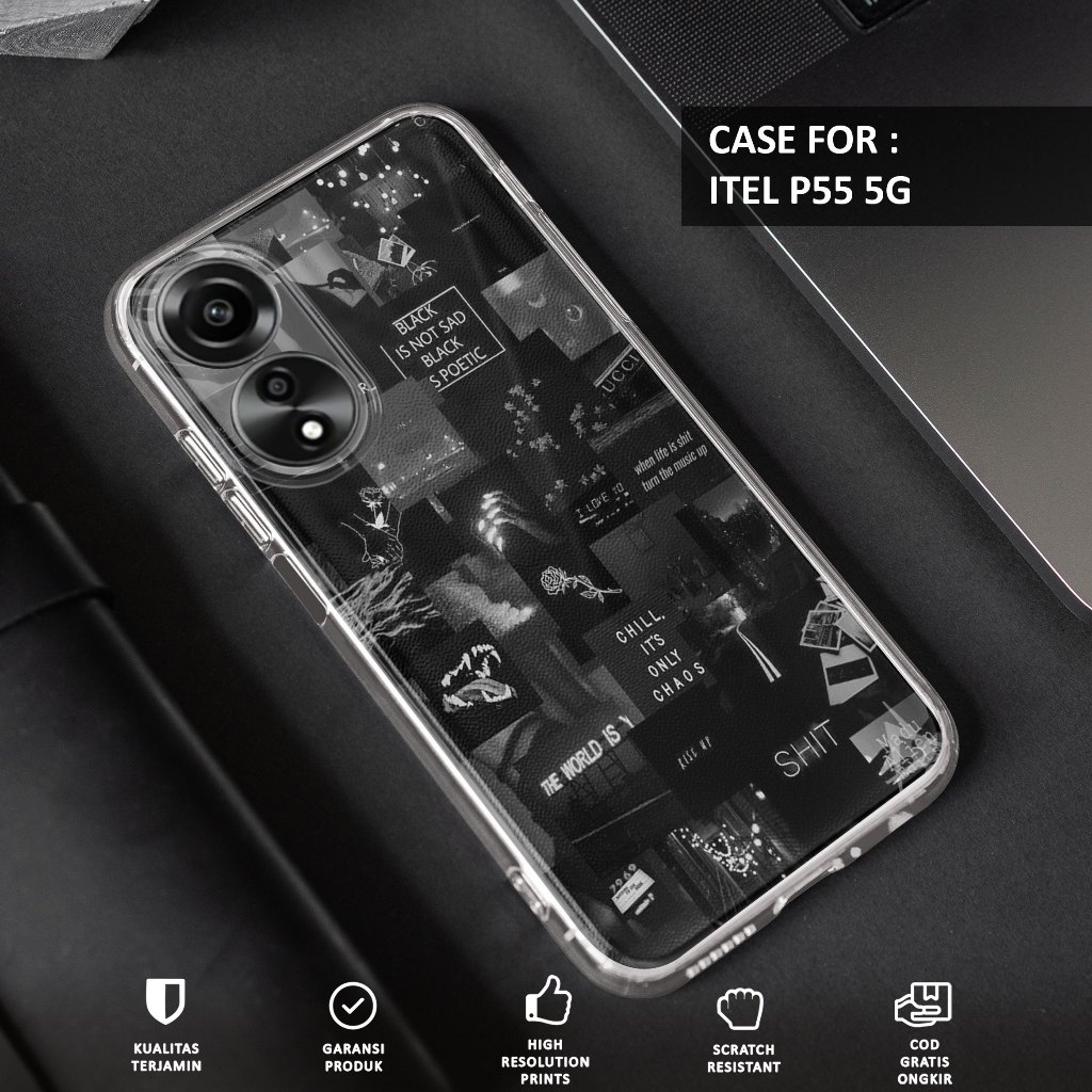 Jual CASE ITEL P55 5G - CASING ITEL P55 5G MOTIF AESTHETIC - Softcase Premium Fourside - Bening ...