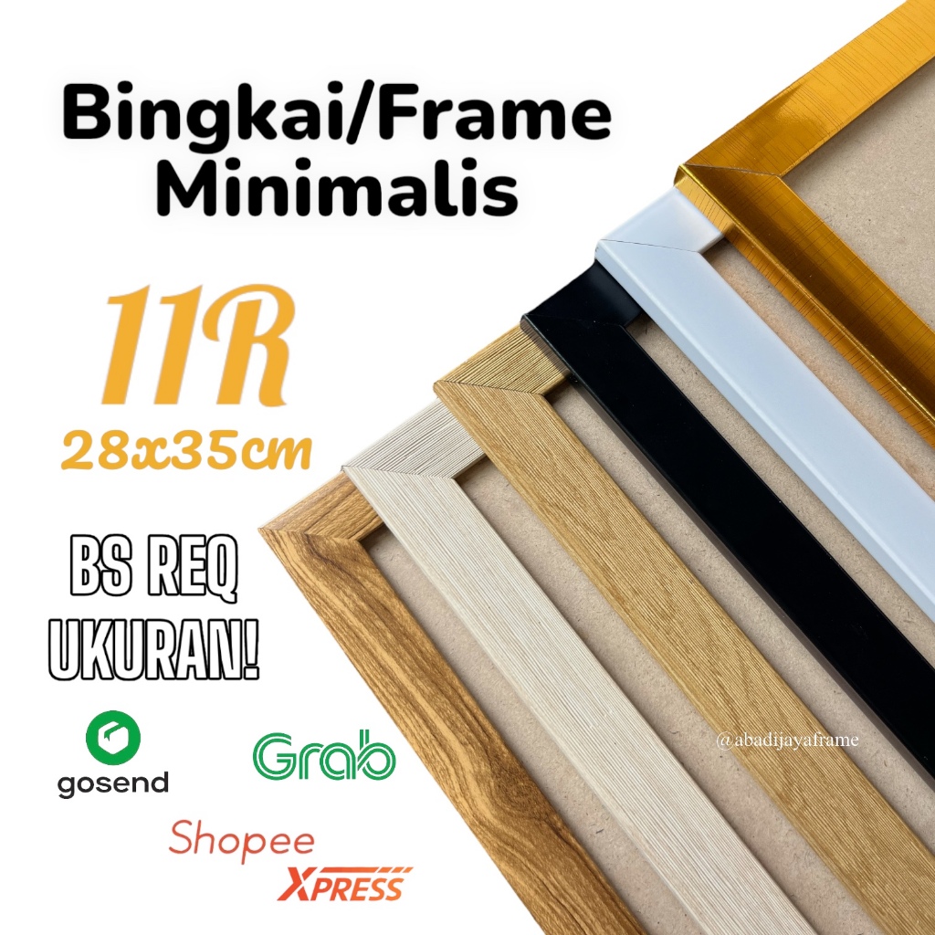 Jual FRAME 11R 28x35/BINGKAI 11R DENGAN KACA HIASAN DINDING PREMIUM ...