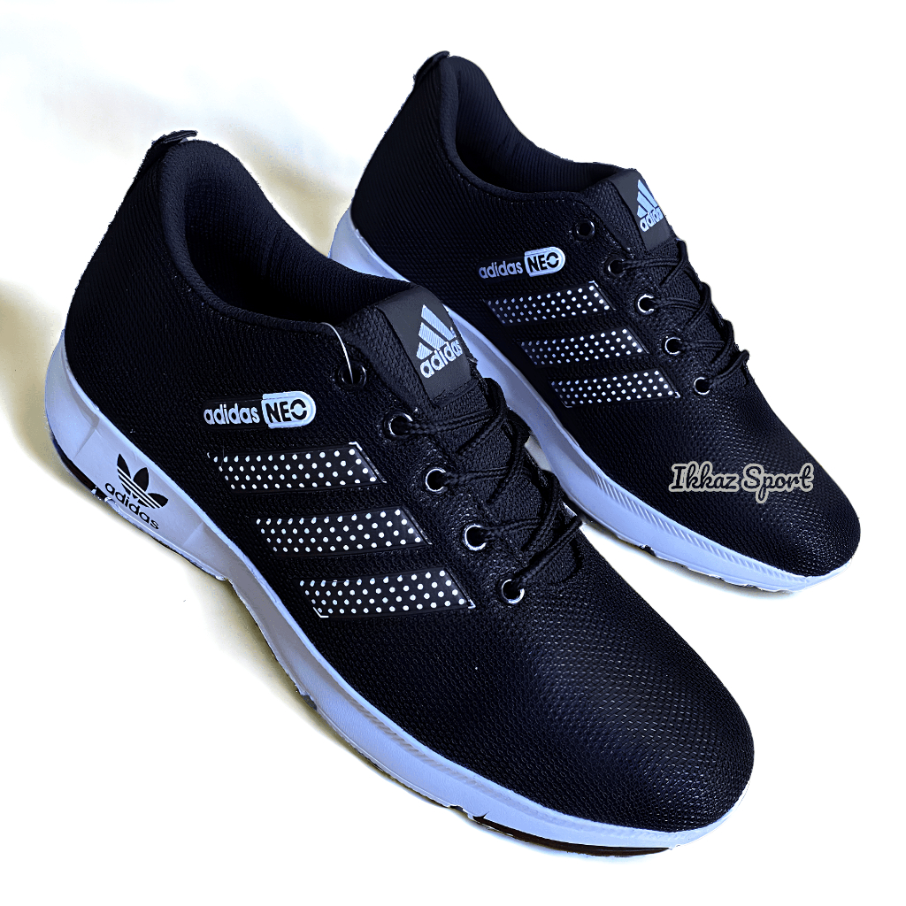 Jual Sepatu Sneakers Pria hitam Putih Sepatu Sekolah Sepatu kerja ...