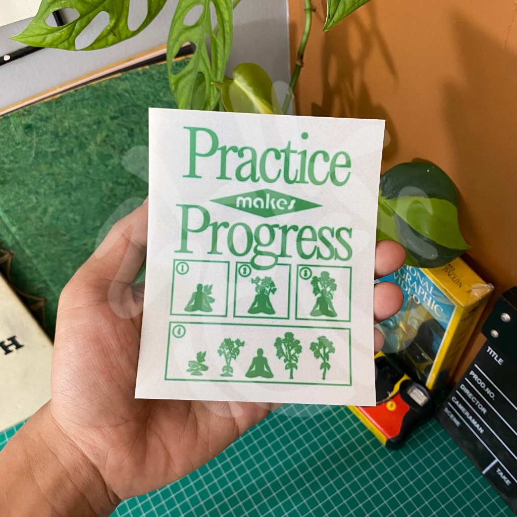 Jual stiker progress / stiker poster / sticker aesthetic / sticker ...